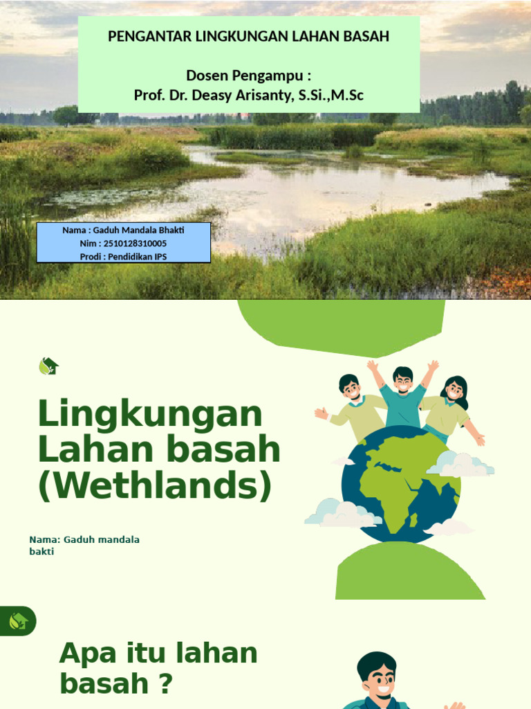 Pengantar Lahan Basah dan Manfaatnya | PDF
