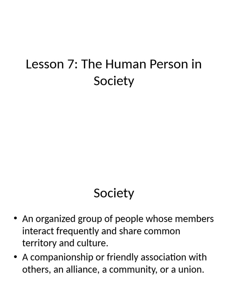 Understanding Society's Impact on Individuals | PDF | Society | Social ...