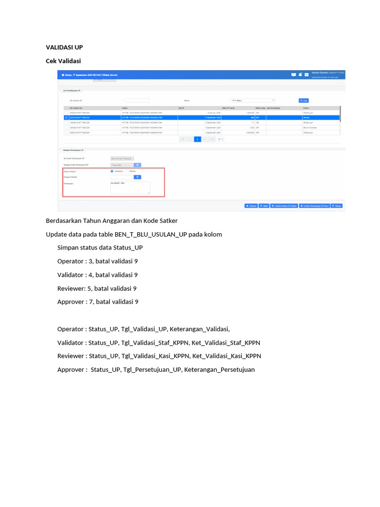 Validasi - Up - 20241227 | PDF