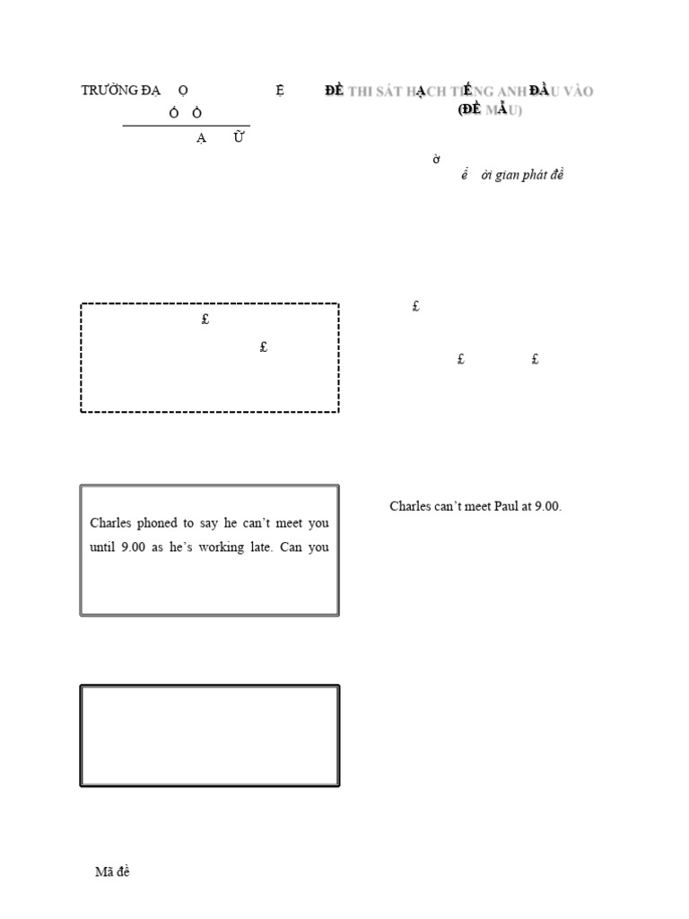 English Proficiency Exam Sample | PDF | Whales