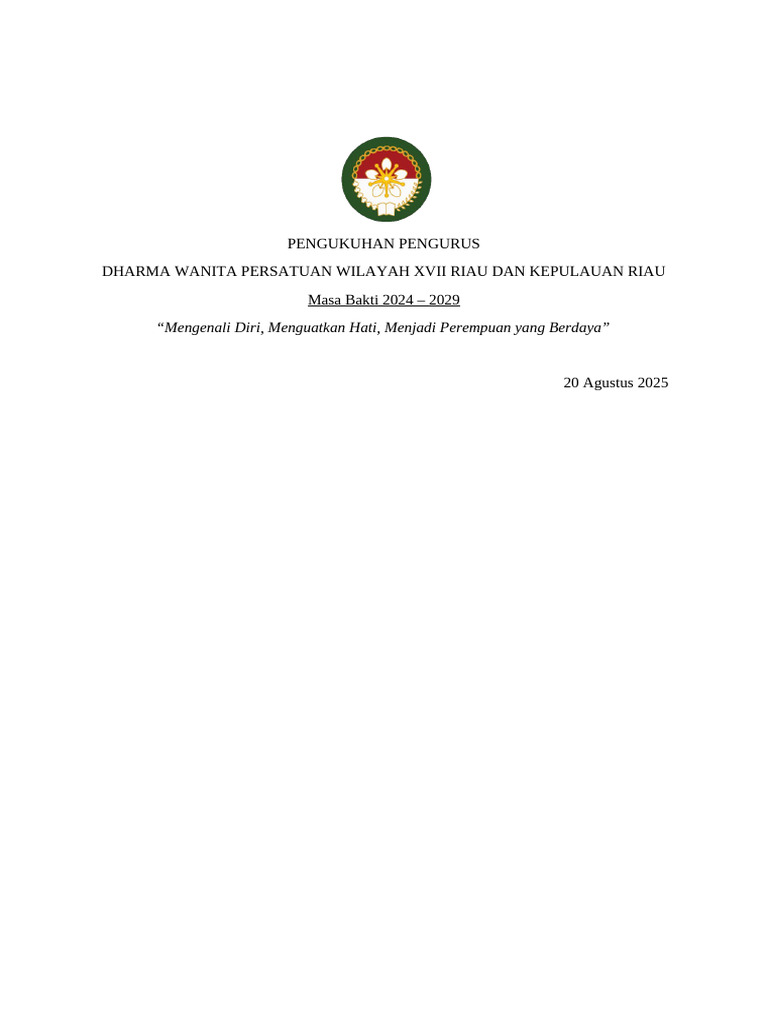 Spanduk Pengukuhan DWP | PDF
