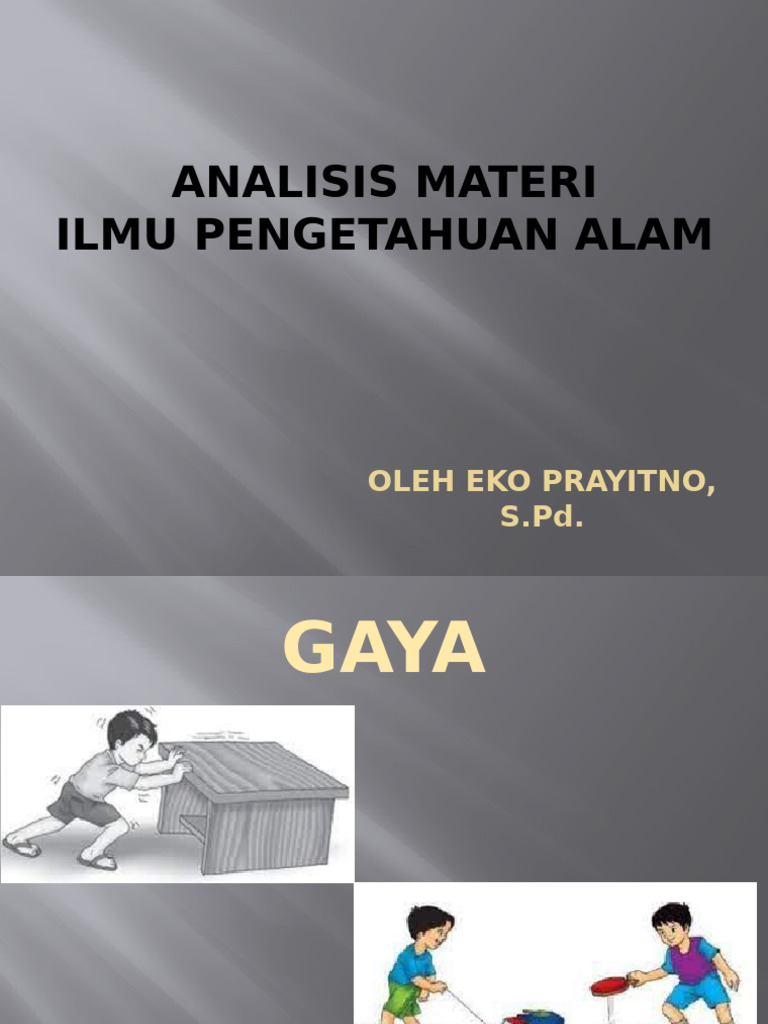 Analisis Materi Ajar IPA Eko Prayitno | PDF