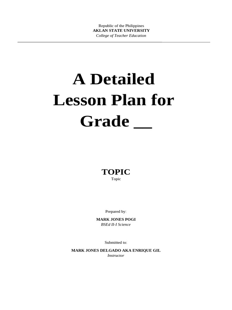 Detailed LP Format | PDF
