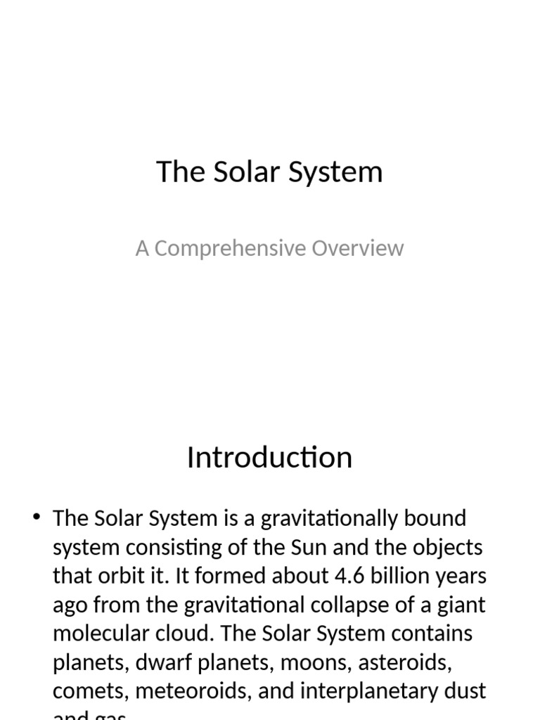 Solar System Detailed Presentation | PDF | Solar System | Planets