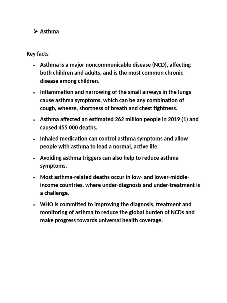 Understanding Asthma: Symptoms and Treatment | PDF | Asthma | Non ...