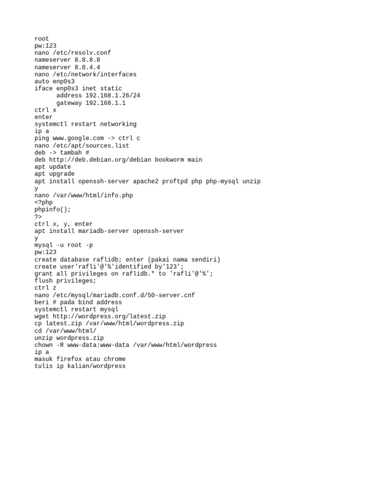 Debian Praktek | PDF
