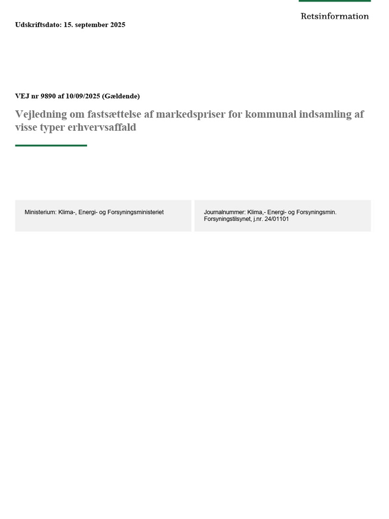 C20250989060 - Vejledning Om Fastsaettelse Af Markedspriser For ...
