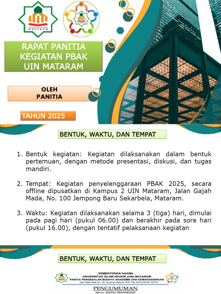 Presentasi Rapat PBAK 2025 Ok | PDF