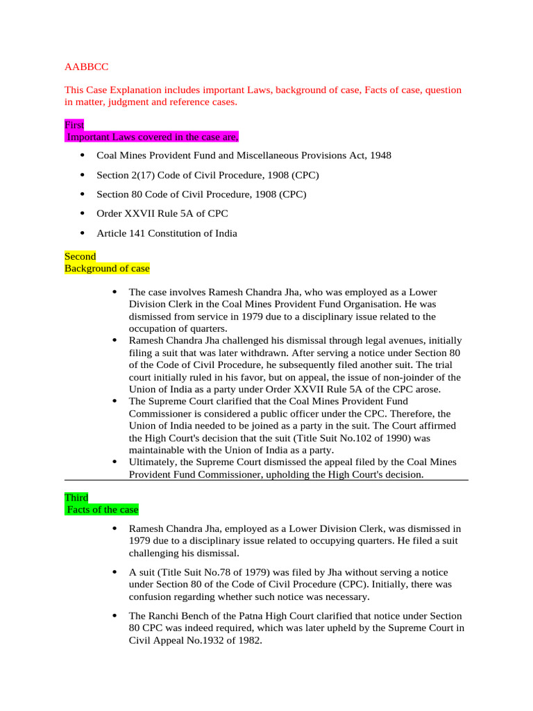 CIVIL APPEAL NO.41 of 2012 Case Explanation | PDF | Lawsuit | Appeal