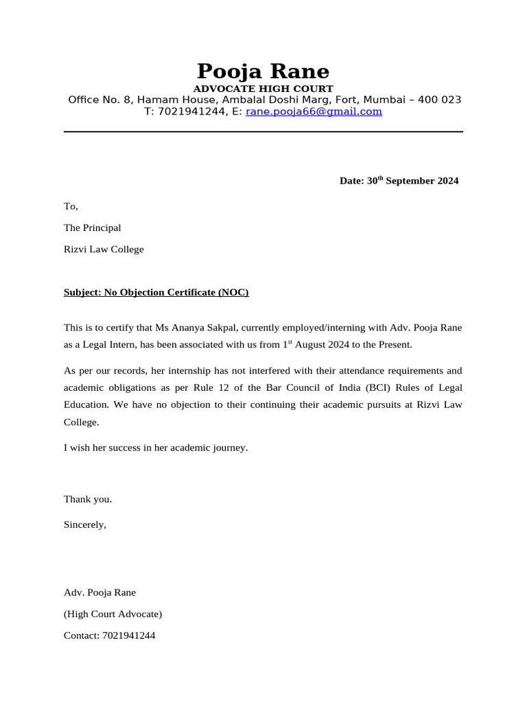 NOC Internship | PDF