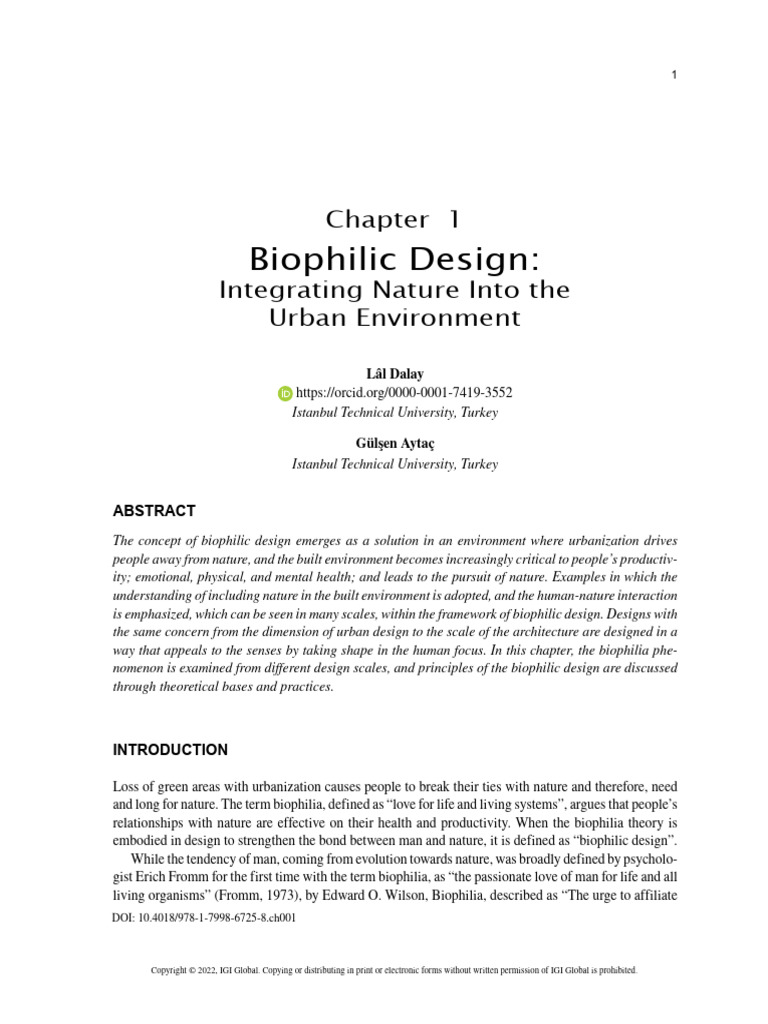Biophilic Design | PDF | Psychology | Liberal Arts Education