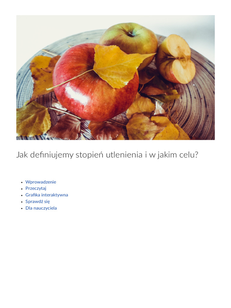 Jak Definiujemy Stopien Utlenienia i w Jakim Celu | PDF