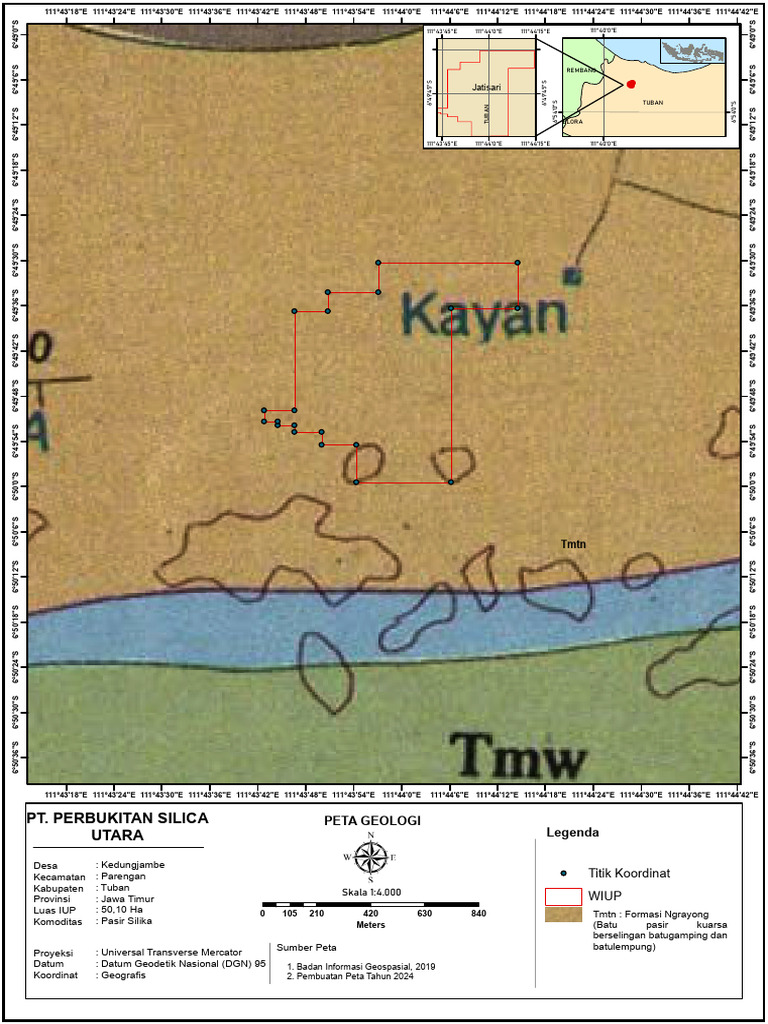 Peta Geologi Tuban, Jawa Timur | PDF | Surveying | Geophysics