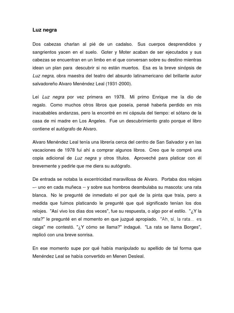 Luz Negra | PDF