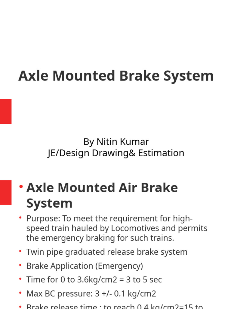 Axle Mounted Air Brake | PDF