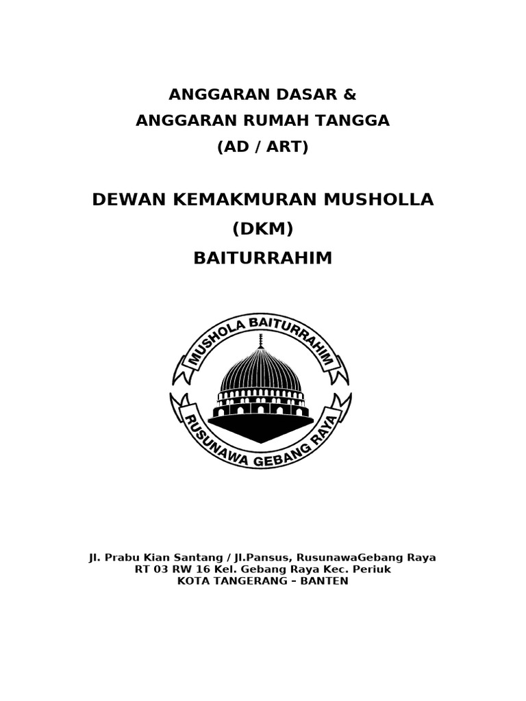 ADART Musholla Baiturrahim | PDF