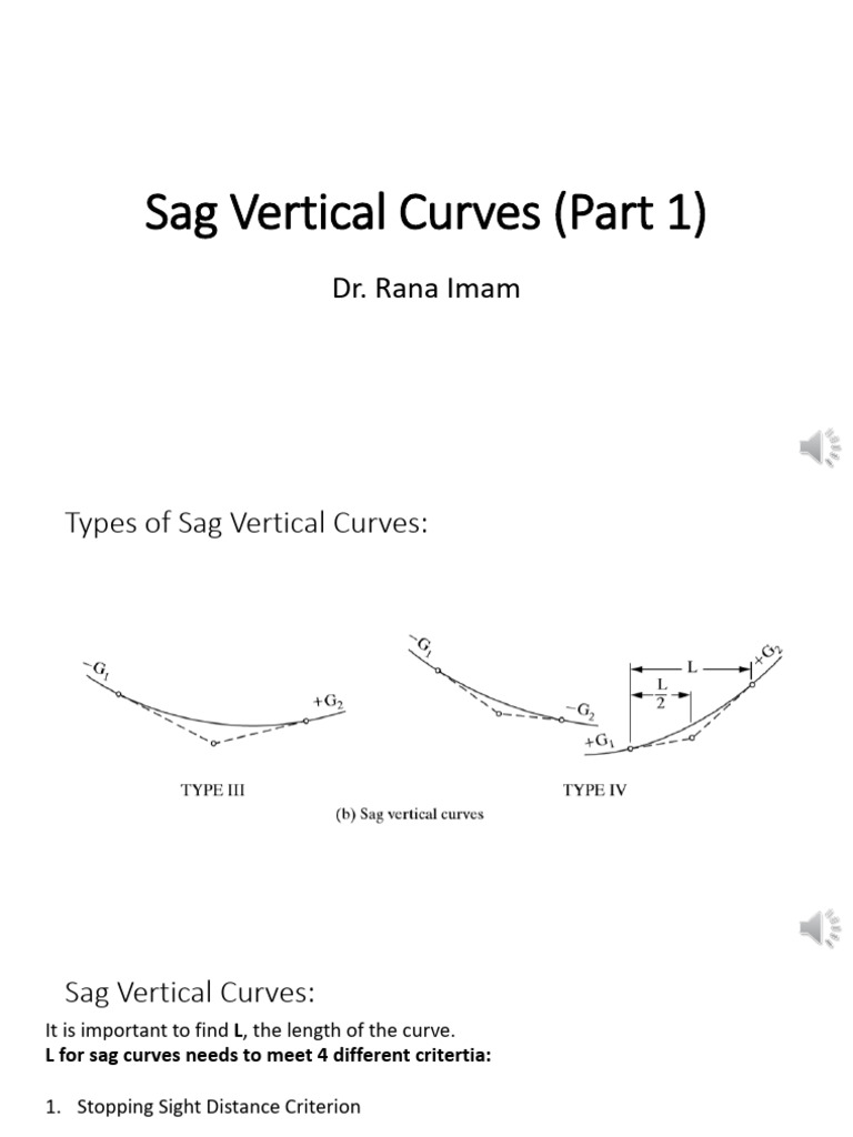 Sag Vertical Curve Design Criteria | PDF