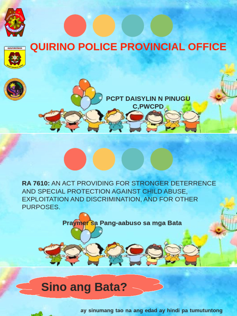 Lecture On Ra 7610 Tagalog | PDF