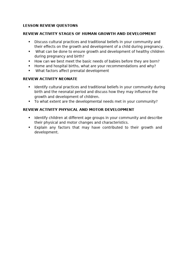 Lesson Review Questons LSN 4-6 | PDF