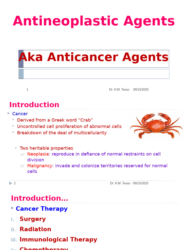 Antineoplastic Agents Classification | PDF | Chemotherapy