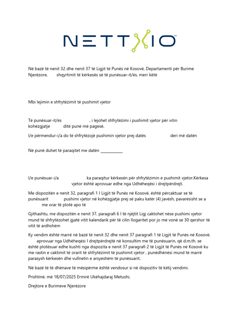 Ermire Ukëhajdaraj - Metushi Vendim | PDF
