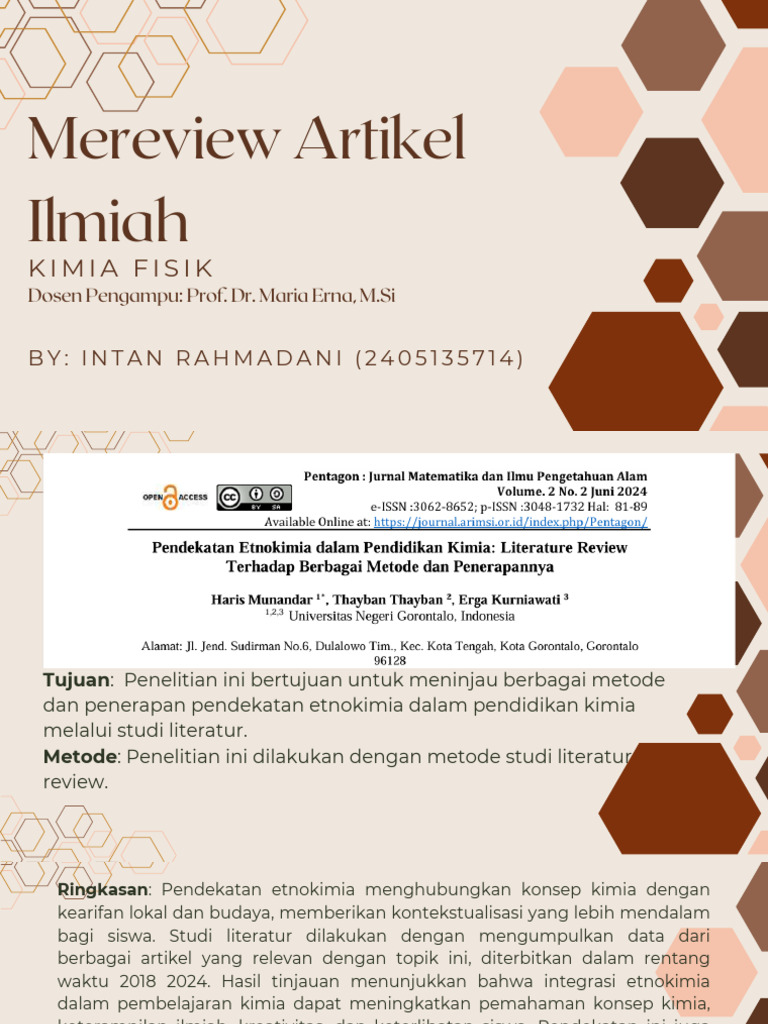 Review Artikel Kimfis | PDF