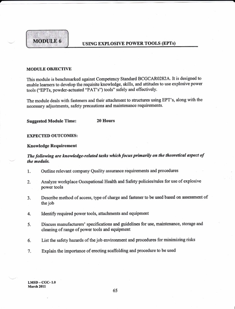 Safe Use of Explosive Power Tools | PDF | Business