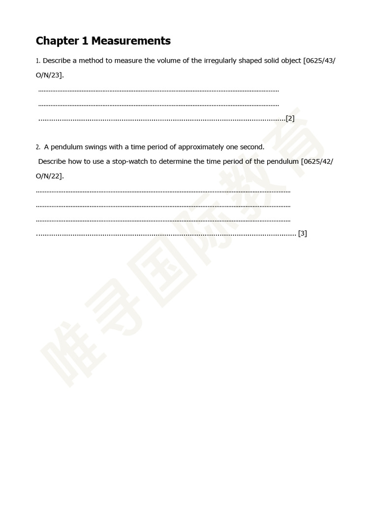 1 Measurements | PDF