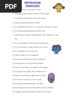 B2 English Rephrasing Exercises | PDF