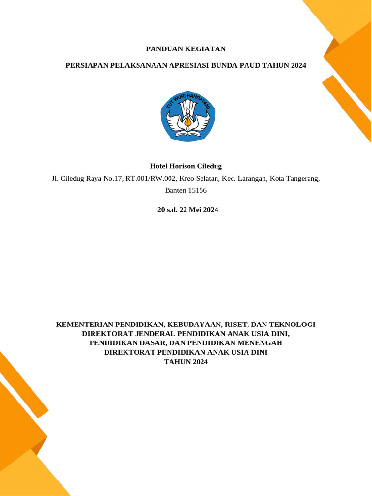 Persiapan Apresiasi Bunda PAUD 2024 | PDF