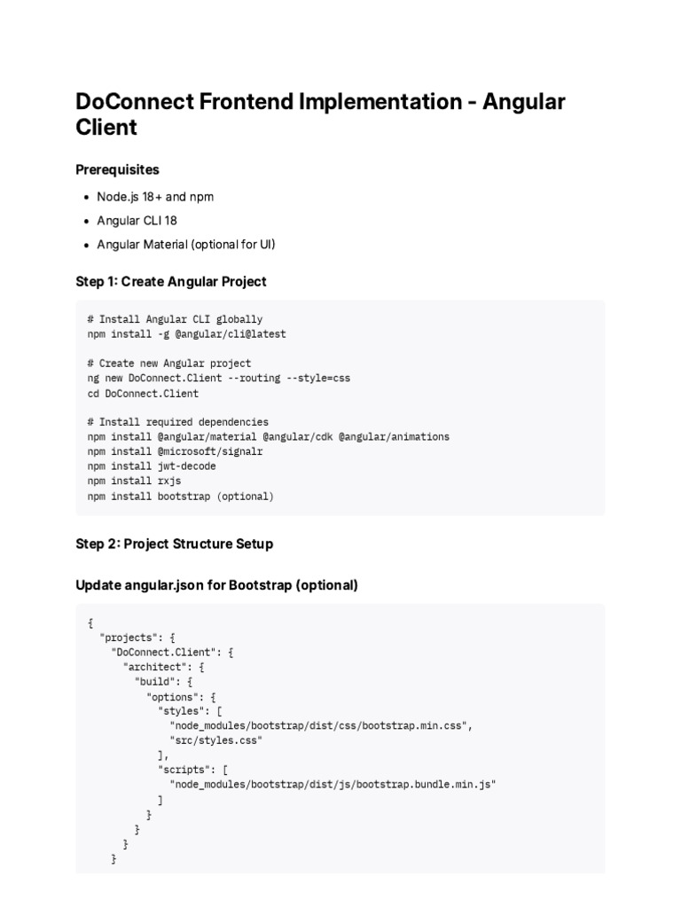 DoConnect Frontend Setup | PDF | Computing | Software Engineering