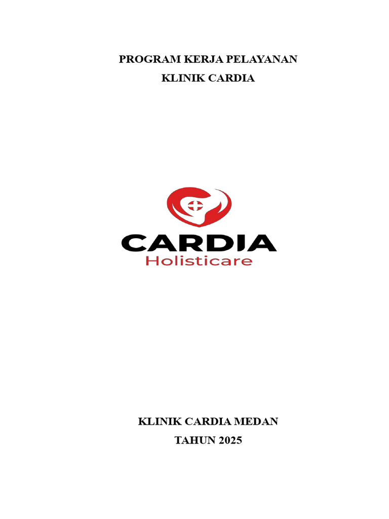 Program Kerja Klinik Cardia Medan 2025 | PDF