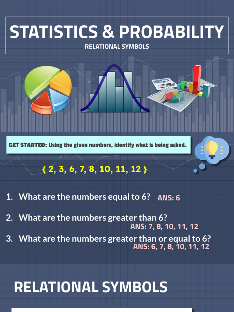 STATPROB Relational Symbols | PDF | Inequality (Mathematics) | Average