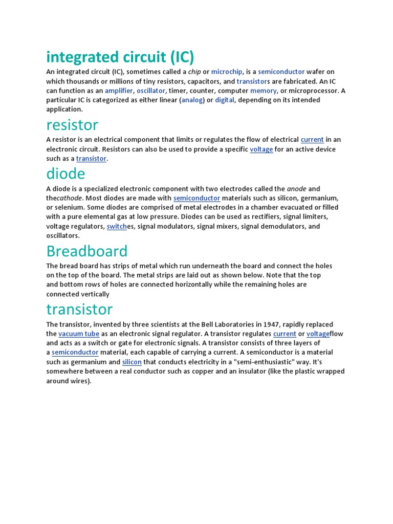 Integrated Circuit | PDF | Integrated Circuit | Transistor