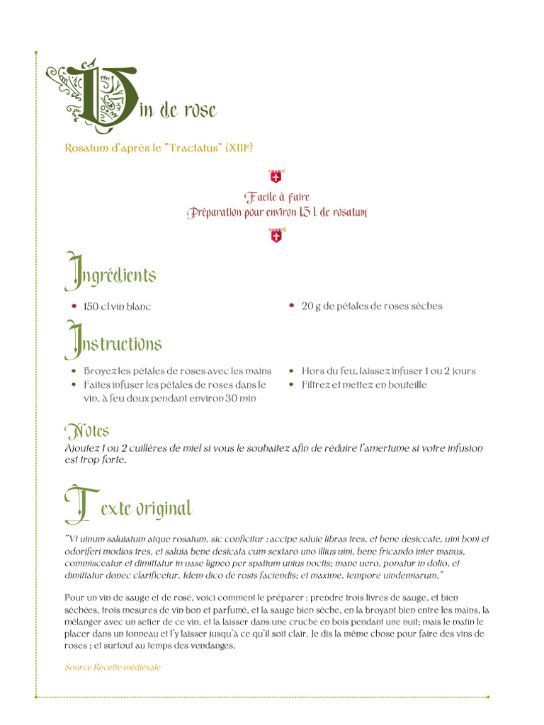 Vin de Rose | PDF