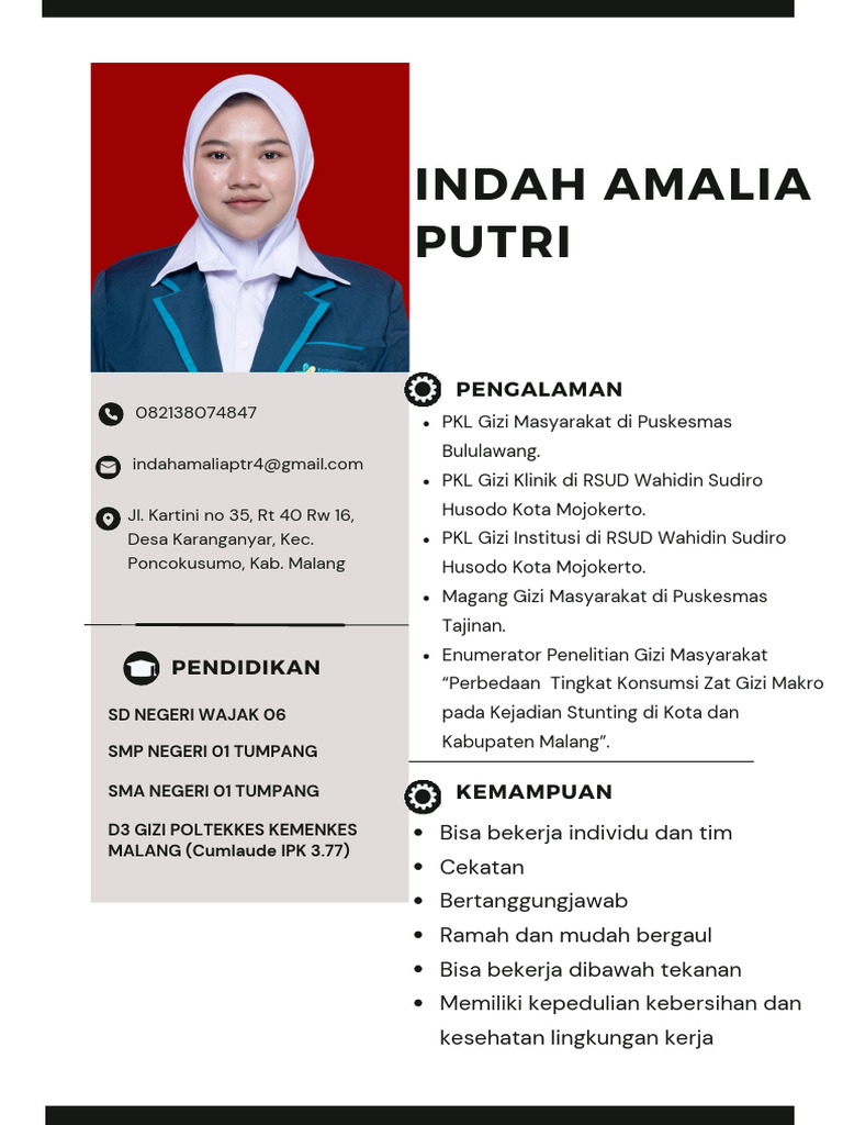 CV Indah Amalia Putri | PDF