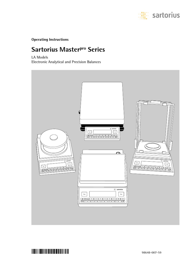 Sartorius LA Manual | PDF | Computer Keyboard | Electromagnetic ...