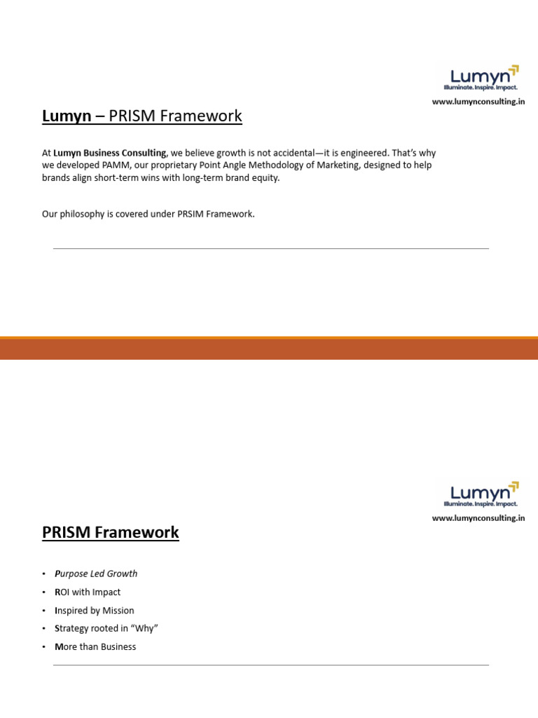 Lumyn's PRISM Framework for Growth | PDF