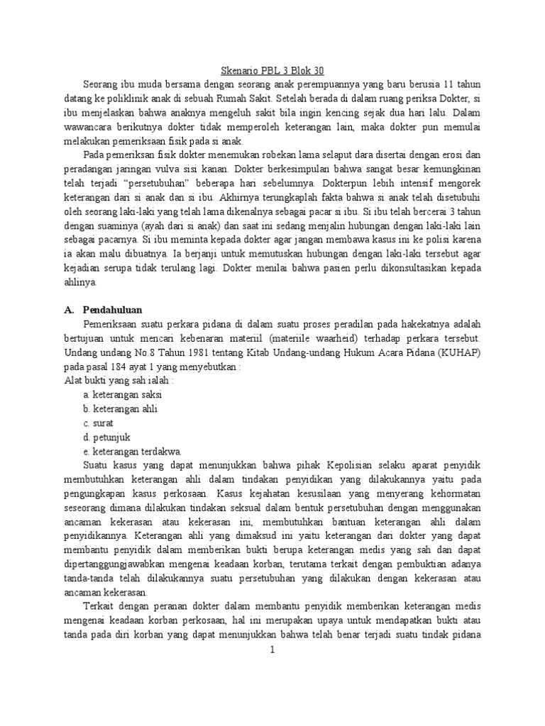 Skenario PBL 3 Blok 30 | PDF