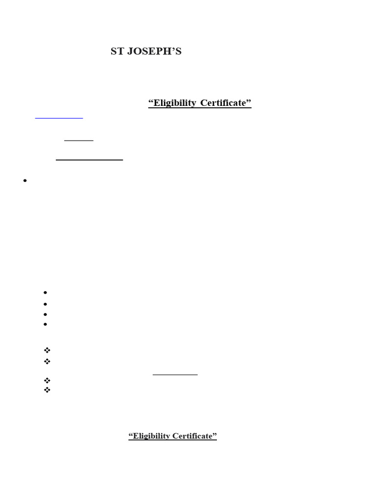 Steps Apply Eligibility Certificate | PDF