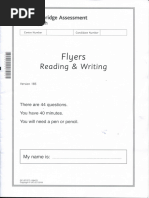 Flyers Practice Test - Reading & Writing | PDF
