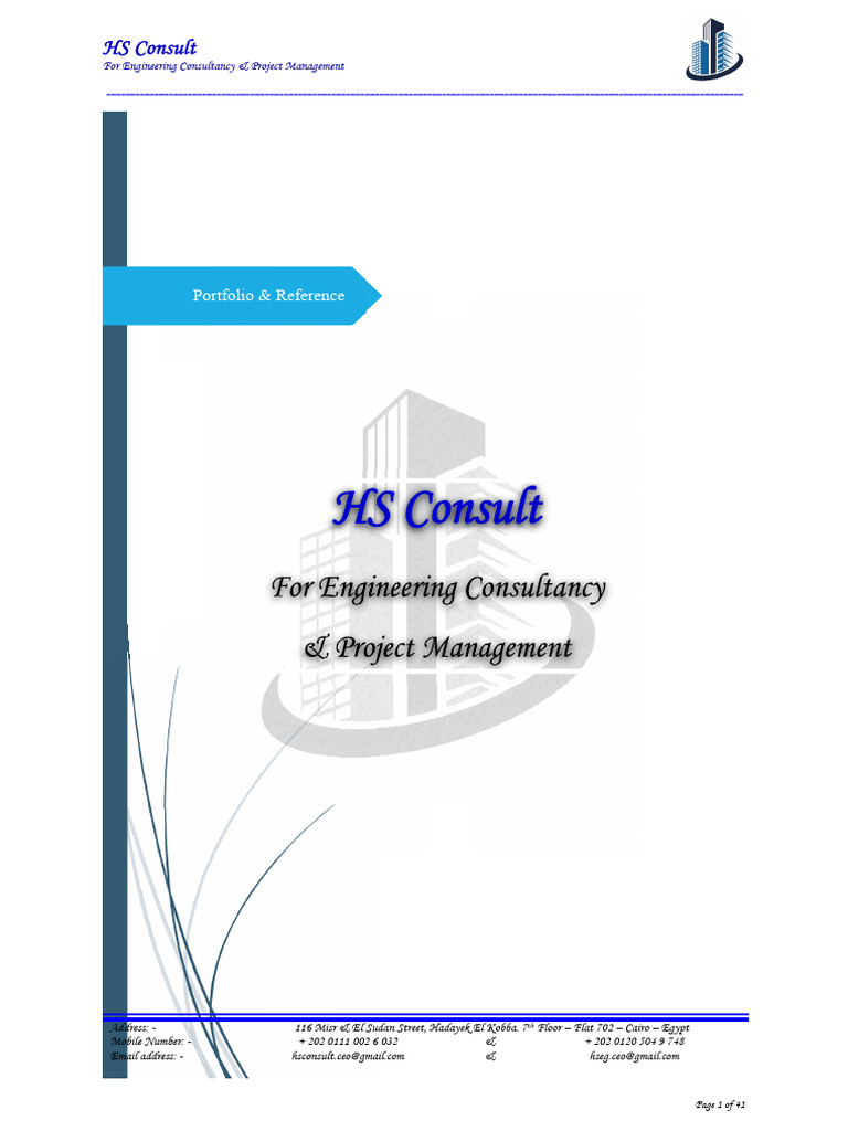 HS Consult Portfolio | PDF | Precast Concrete | High Voltage Direct Current