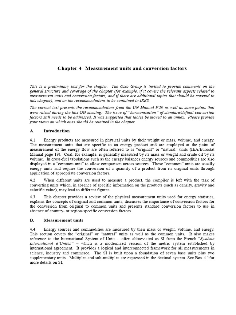 Oslo Group Meeting 04 Escm Ch04 Draft2 | PDF | Barrel (Unit) | Litre