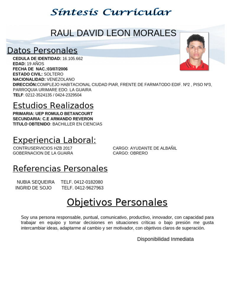 Curriculum Edgar | PDF