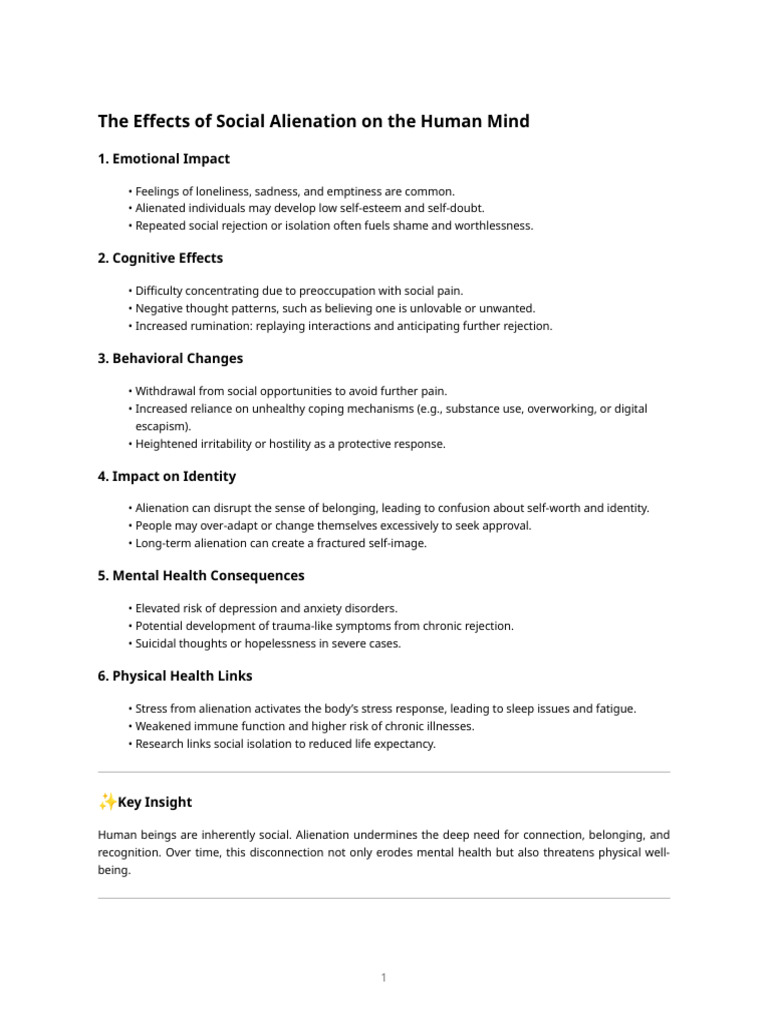 Social Alienation Effects | PDF