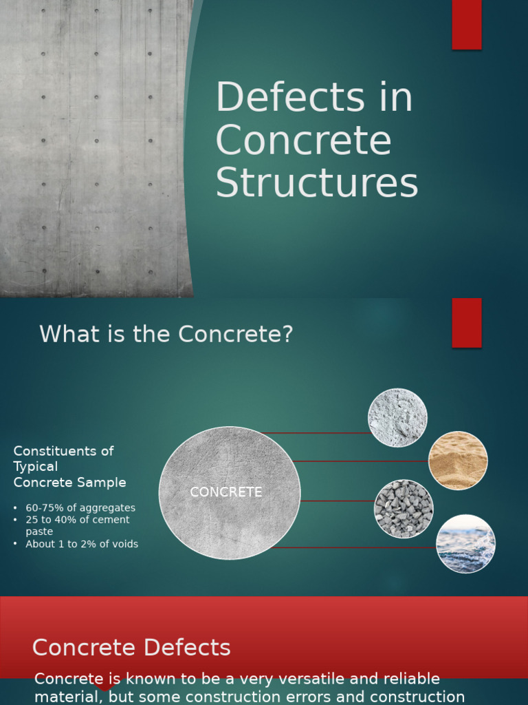 Defects in Concrete - UCE23073 | PDF | Fracture | Concrete