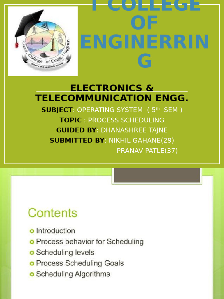 Process Scheduling in Operating Systems | PDF