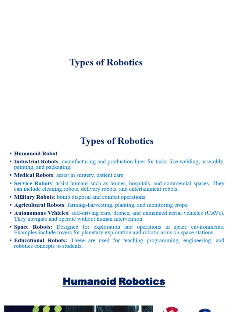 Types of Robotics | PDF