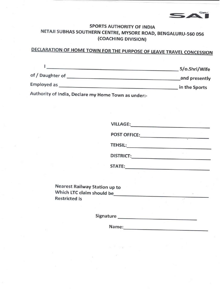 LTC Form | PDF