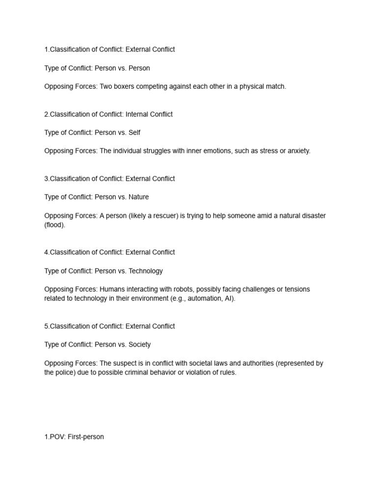 Ereitz Socobos - Conflict and POV Quiz | PDF